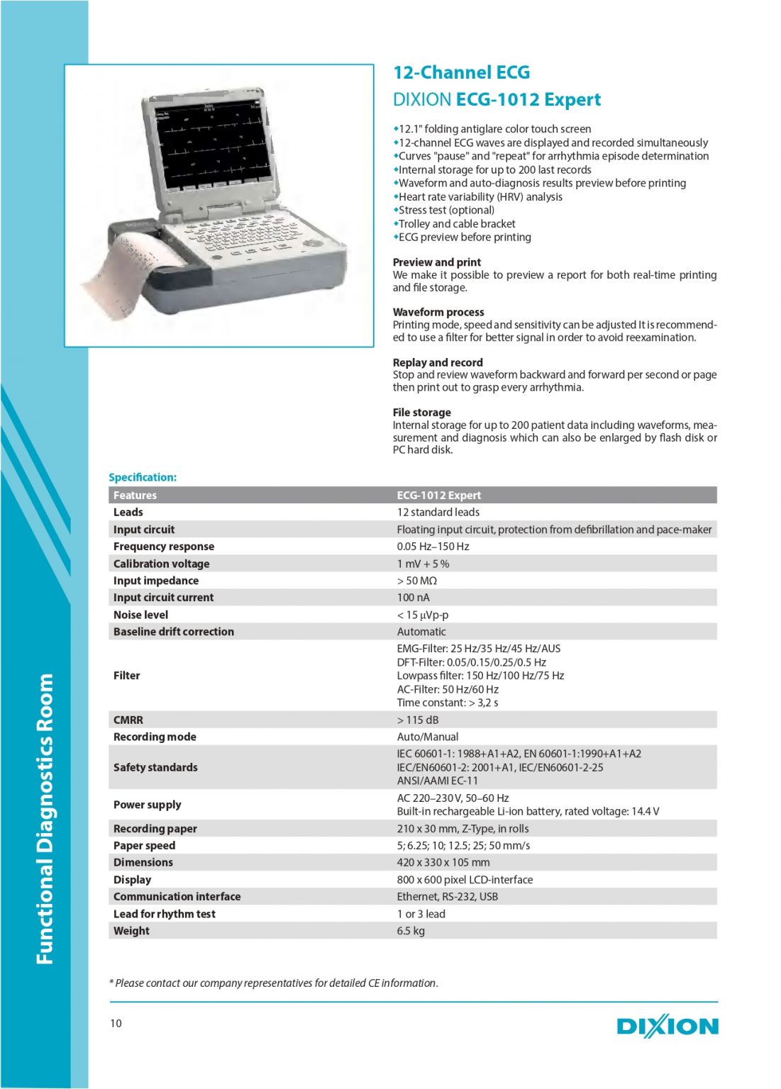 12-Channel ECG -1012 Expert – DTC