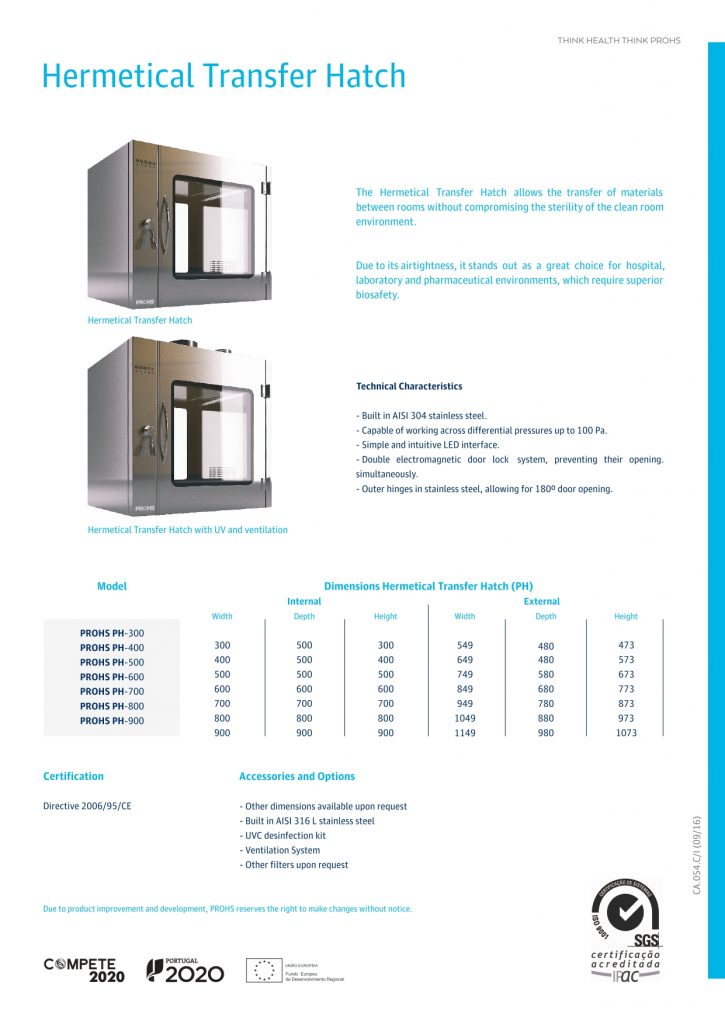 HERMETICAL TRANSFER HATCH – DTC